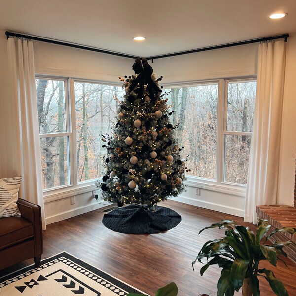 Black Velvet Christmas Tree Bow for Wreath, Lantern Bow Decoration ...