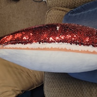 Lin Manuel Miranda Lip Bite Meme Sequin Pillow Cover, Celebrity Sequin ...
