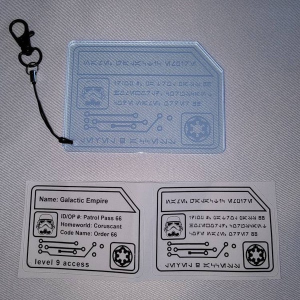 Star Wars Inspired ID Card / Scan Doc - Keychain / Clip Version - Etsy