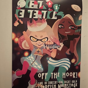 Off the Hook Concert Poster Splatoon 2 Artist Print Illustration - Etsy