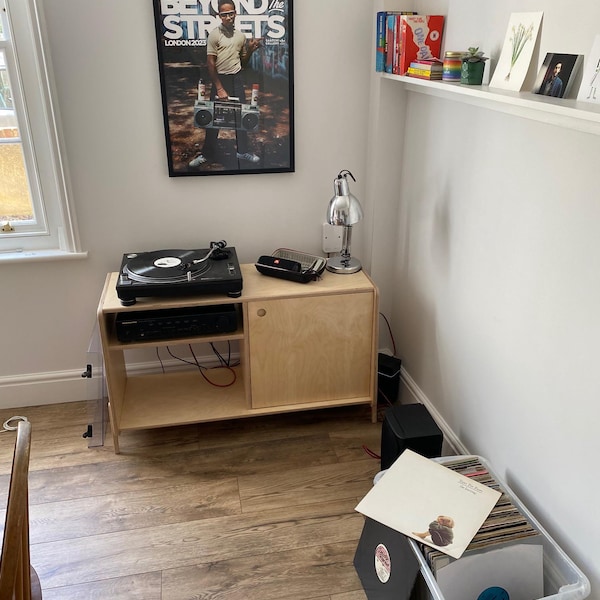 CLAPTON - Mid Century Modern Vinyl and Record Player Sideboard - Record ...