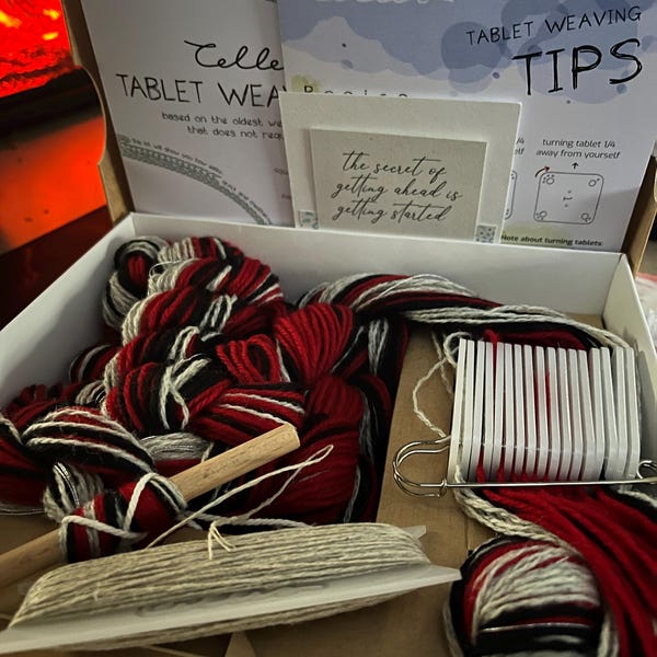 Tablet Weaving Kit: DIY Belt/bookmark Craft - Rye Spike - Etsy