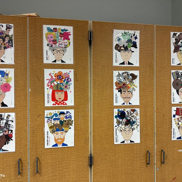 Famous Artist Pattern Printable Posters 1 (10 Artists Dali, Magritte ...