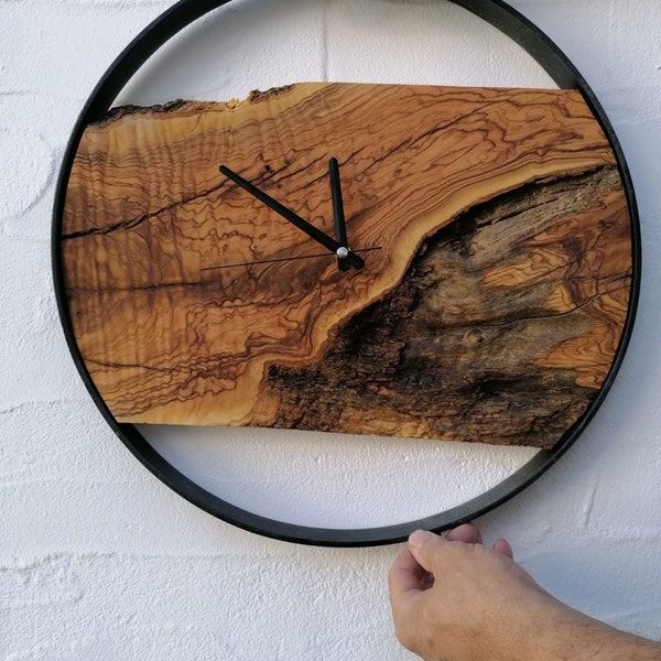 18, Made to Order, Live Edge Clock, Wood Clock, Rustic Wood Clock ...