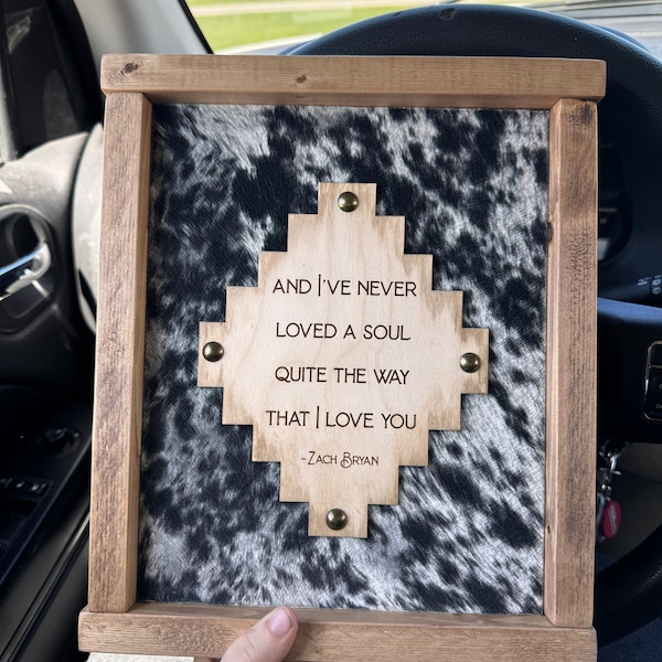 Tyler Childers Faux Cowhide Lyrics Western Sign - Etsy