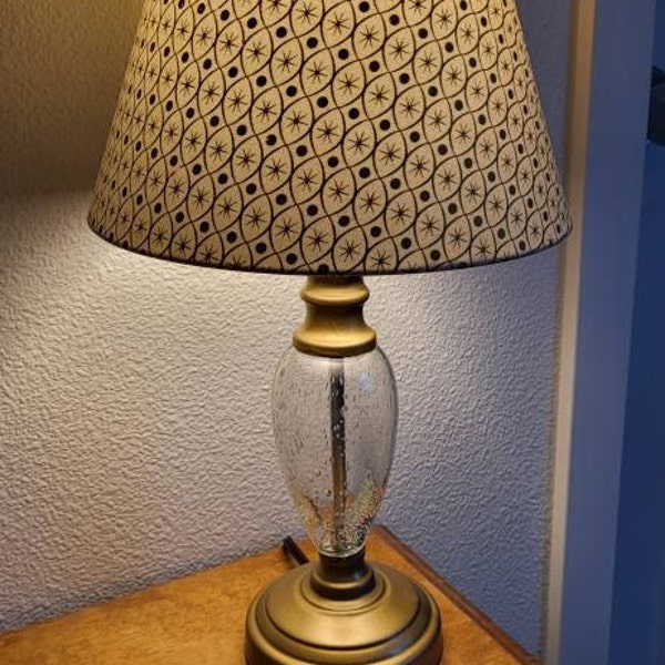 Golden Metallic Retro Look Lamp Shade. Metallic. Gold. Shade is 9.5 ...
