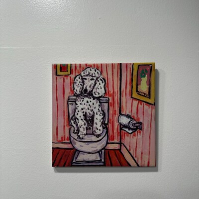 Beagle Singer Songwriter Dog Art Print Stretched Canvas or Paper Print ...