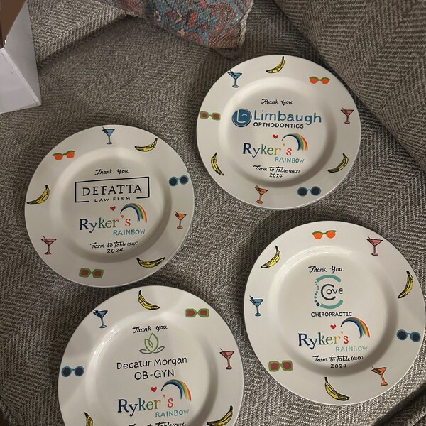 Birthday Plate, Custom Name Personalized Hand Painted Ceramic Birthday ...