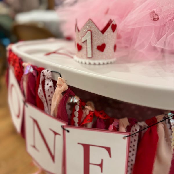 Our Little Sweetheart, Valentines Day Birthday Crown, Valentines Day ...