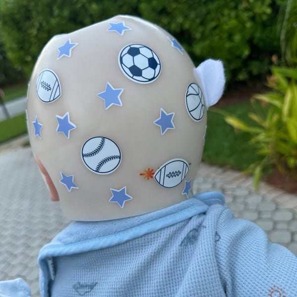 Sports Cranial Band Boy Decal Football Basketball Baseball Cranial ...