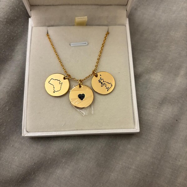 Engraved Double Fingerprint Heart Necklace,actual Fingerprint Necklace ...