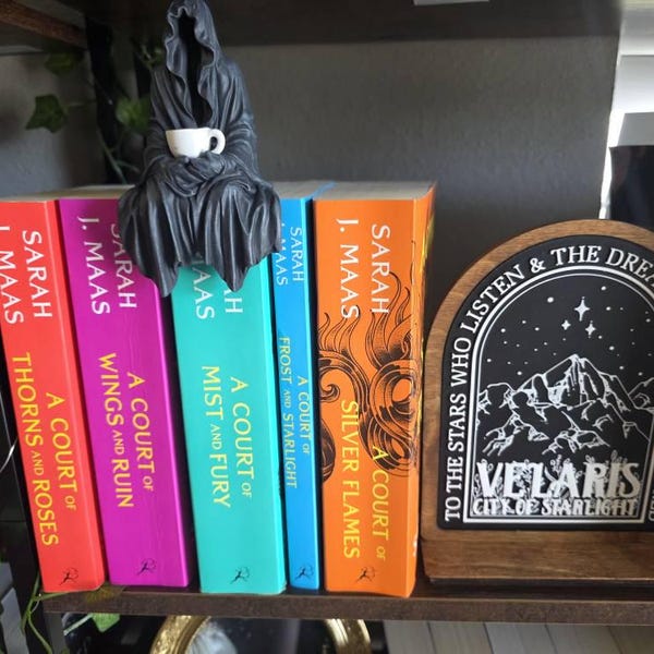 Velaris City of Starlight Acotar Bookshelf Sign Wooden Shelf Sitter ...