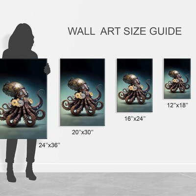 Landscape Canvas Print Size Guide Mockup, Canvas Size Guide Mockup ...