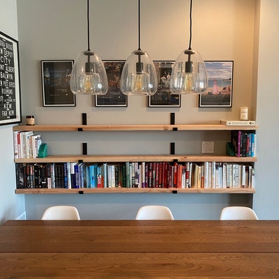 Steel Shelf Bracket, Custom Modern Black Iron Metal Shelf Brackets ...