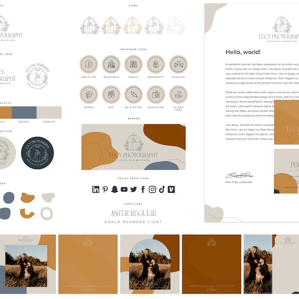 Brand Identity Kit, Custom Logo With Social Media Branding Kit and ...