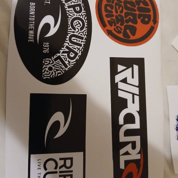 Billabong Custom Mixed, Surf Board Stickers Set X 4 Car, Bike, Skate ...