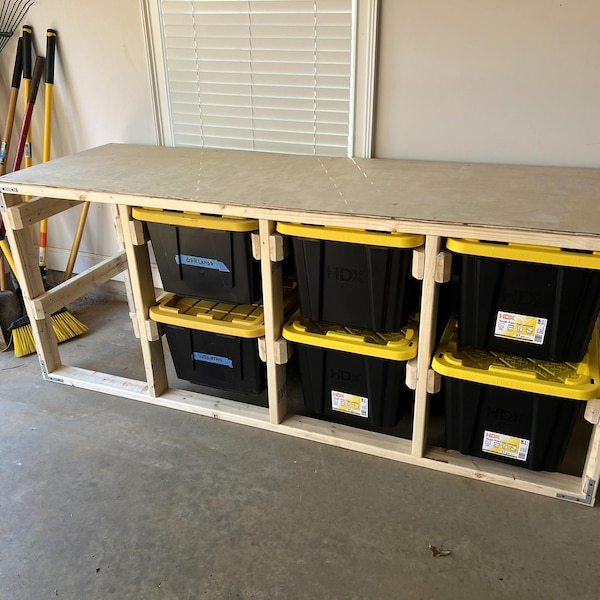 Digital Download: DIY 27 Gallon Tote Storage Rack Plans for 8 Totes ...