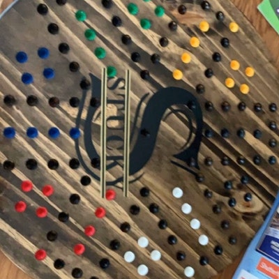 4/6 Player Double-sided Large Round Wahoo Game Board Handmade & Hand ...