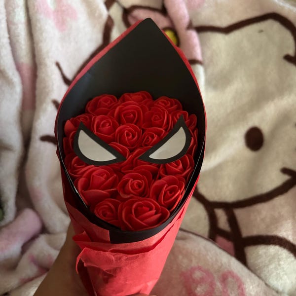 Spider-man Rose Bouquet - Etsy