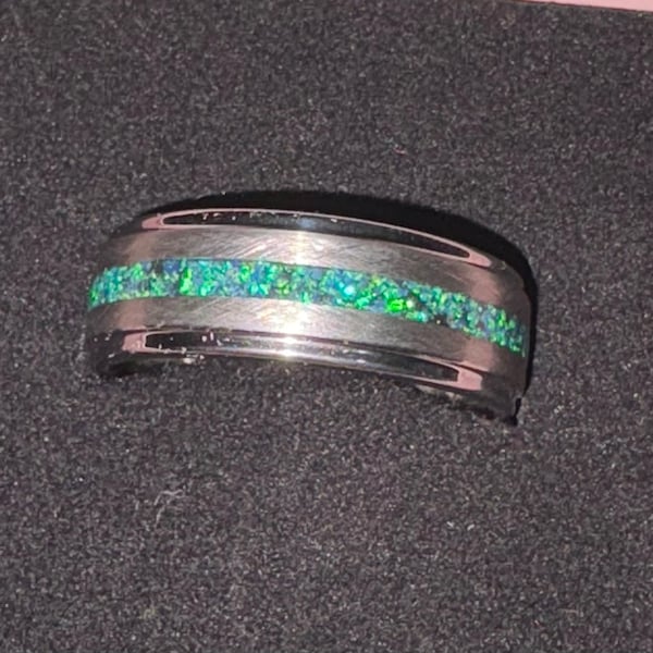 Custom Fidget Ring, Personalized Anxiety Ring, Hammered Spinner Band ...