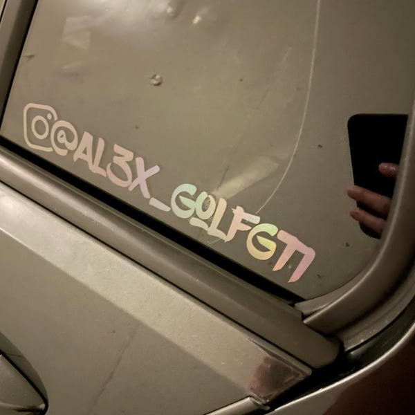 Custom Instagram Car Window Sticker, Die-cut Vinyl Decal - Etsy