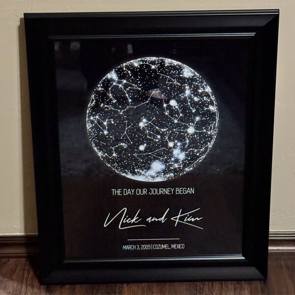 Custom Star Map | REAL Constellation Map | Constellation Chart ...