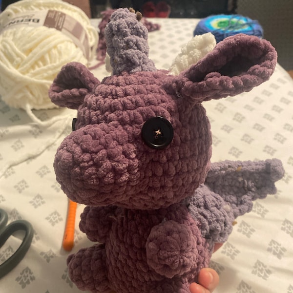 Kawaii Dragon | Mythical Creature | Beginner Crochet Amigurumi Pattern ...