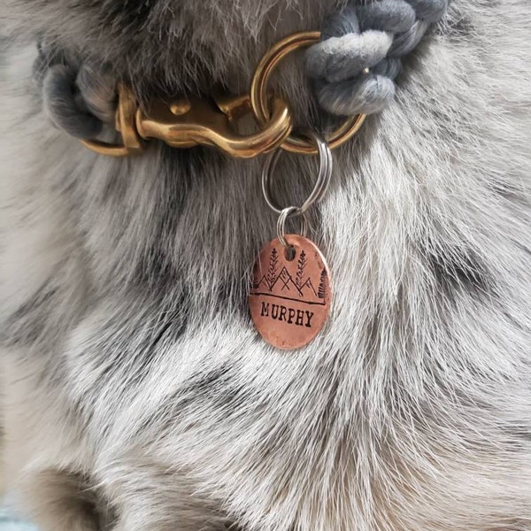 Seaside Blue Natural Cotton Rope Dog Collar - Nautical Dog Collar ...