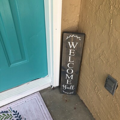 Farmhouse Welcome Sign Wooden Rustic Decor Front Door Porch - Etsy