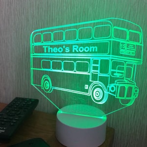 London Bus Night Light Personalised Routemaster Night Lamp London Bus ...