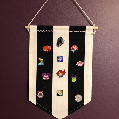 Large Pin Banner. Enamel Pin Banner With Black and White - Etsy