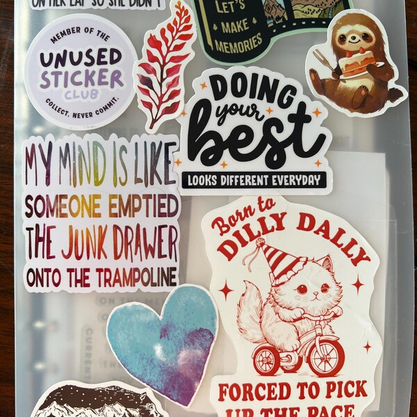 Unused Sticker Club Sticker Gift for Sticker Collectors, Sticker ...