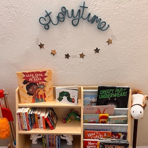 Storytime Knitted Wire Word Sign. for Kids Who Love to Read Books ...