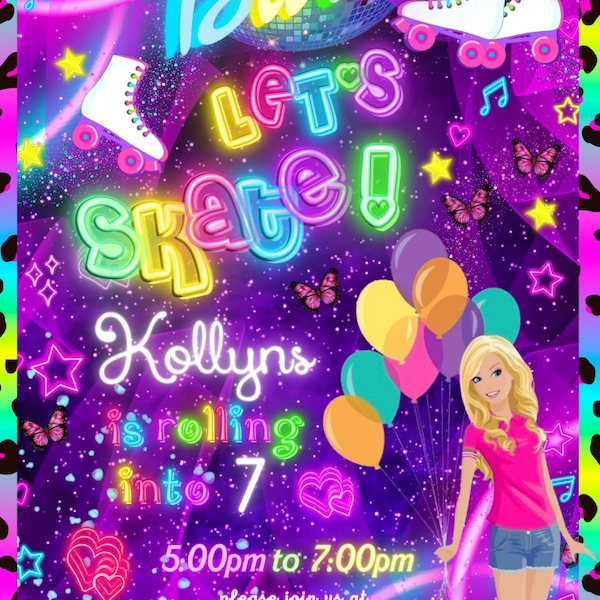 Barb and Ken Invitation, Barb Doll Pool Party Invitation, Summer Party ...