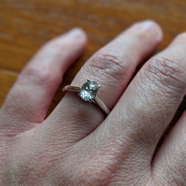 Solitaire Promise Ring, Oval Solitaire Ring, Unique Solitaire Ring ...