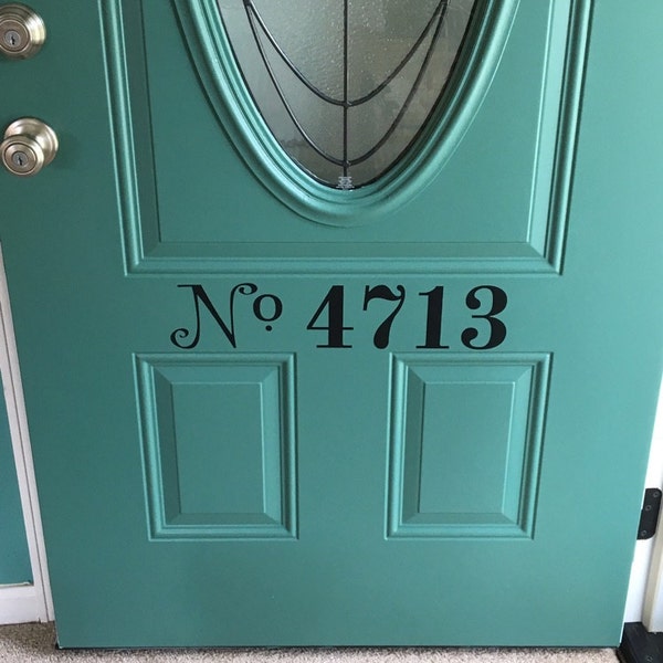 Custom House Number Vinyl Door Decal - Address Decals, Home Office ...