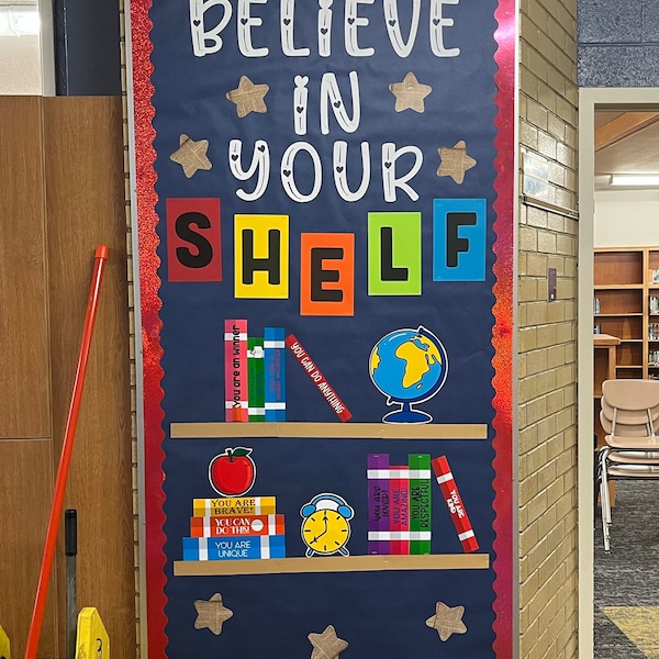 Believe in Your Shelf Door Decoration Kit: Classroom Decor - Etsy