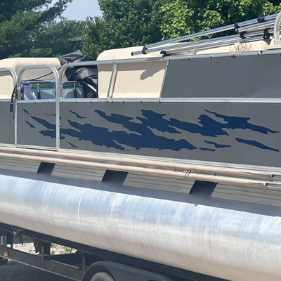 Vinyl Graphics Pontoon Graphics Boat Graphics Many Color Options Right ...