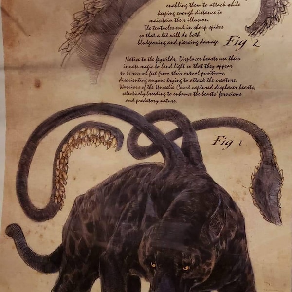 D&D Displacer Beast — Bestiarum Vocabulum, Volume 1–being a Compendium ...