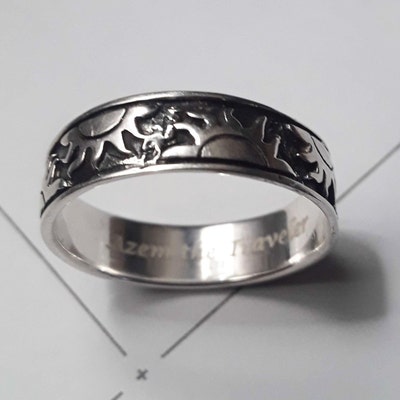 Personalized 6mm Sun Band Ring Sunshine Band Sun Design Free Engraving ...