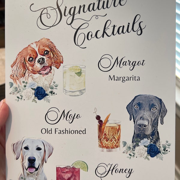 Signature Drink Sign Dogs, Signature Drink Sign Dog, Signature Drinks ...