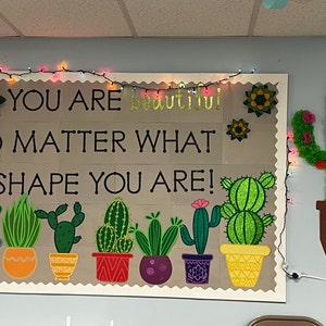 Cactus Themed Bulletin Board, Classroom Decor, Bulletin Boards, Pre ...