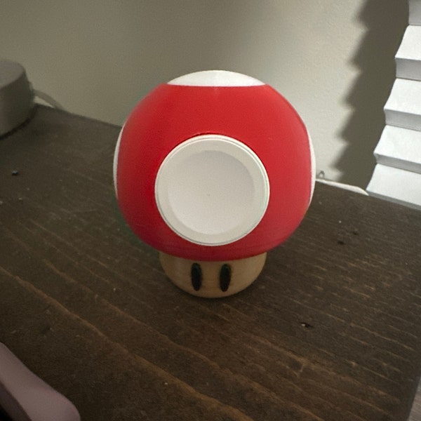 Super Mario Mushroom Apple Watch Charging Dock 3D Printed Retro Gaming ...