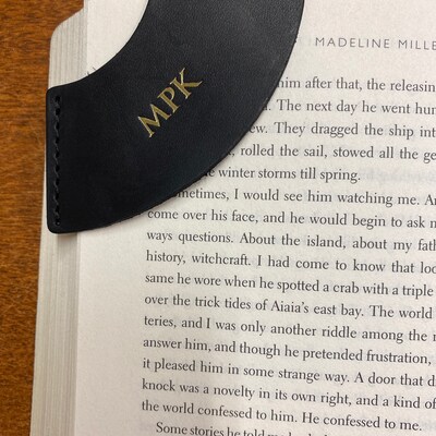 Initial Leather Bookmark Named Bookmarks Personalized Book Marks Back ...