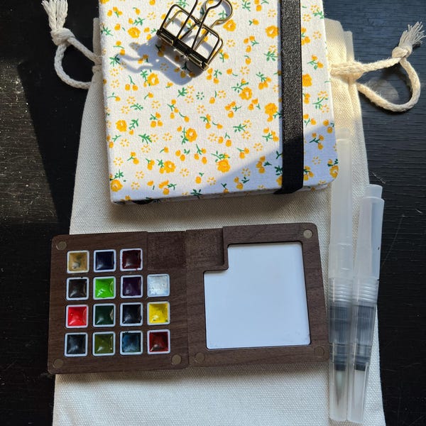 Portable Sketchbook Palette, Watercolor Paint Palette for Drawing ...