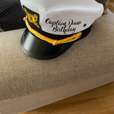 Veil Nautical Captains Hat, Birthday Girl Captain Hat, Bride's Crew Hat ...