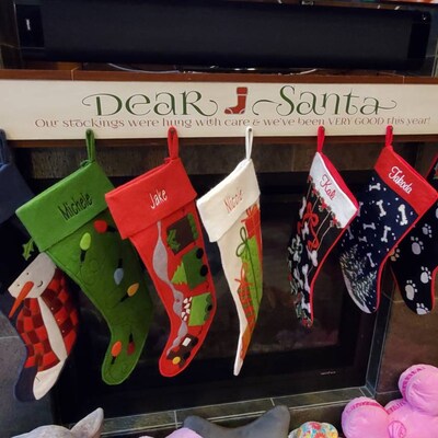 Christmas Stocking Holder Dear Santa Stocking Hanger Stocking Holder ...
