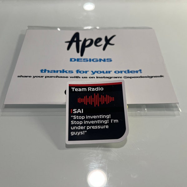 Carlos Sainz "stop Inventing! Stop Inventing!" Radio Message Waterproof ...