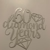 60th Anniversary SVG 60 Diamond Years SVG Cake Topper 60th Wedding ...