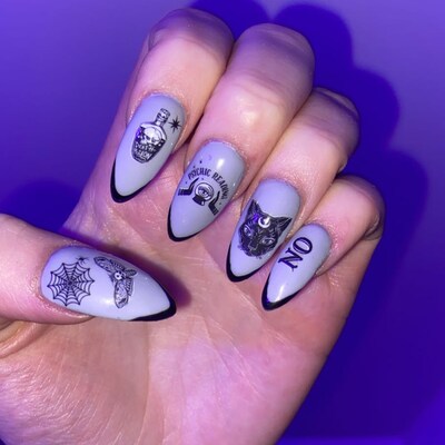 Gothic, Witch, Ouija, Nail Stickers, Decals, Halloween, Witchy Decals ...